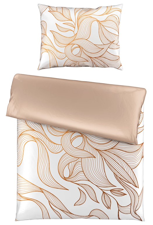 POSTELJINA SA DVA LICA CALM LIVING 140/200 cm saten bež