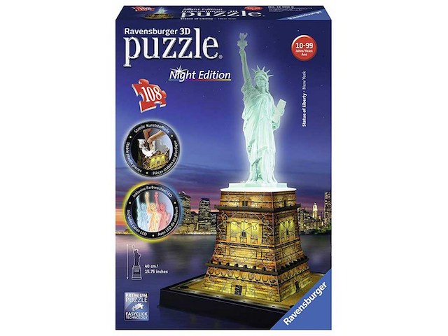 Ravensburger 3D Puzle - Statua slobode sa osvetljenjem