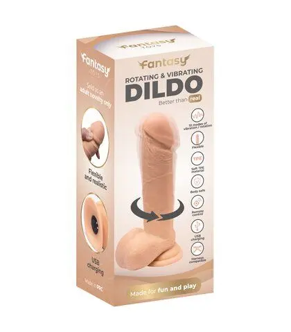 Fantasy Rotirajuci vibro dildo, 19cm
