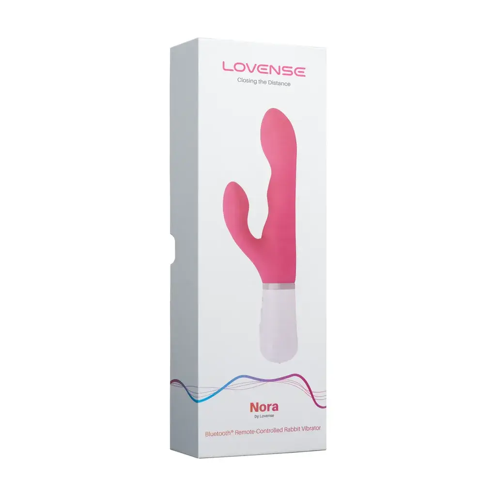 Lovense Vibrator Rabbit Nora, 12cm, Roze-beli