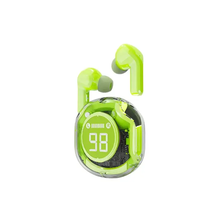 Gembird Bežične slušalice TWST-01-G, Bluetooth 5.4, TWS, LCD, Zelene
