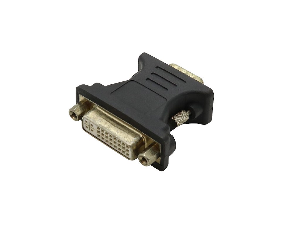 Adapter VGA (muski) na DVI 24+5 (zenski) 2K 1080p PVC pun kalup (OTN-7587) Onten (MS)