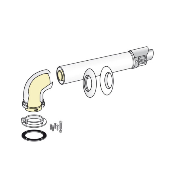 FONDITAL dimovodni koaksijalni horizontalni set 60/100, kondenz