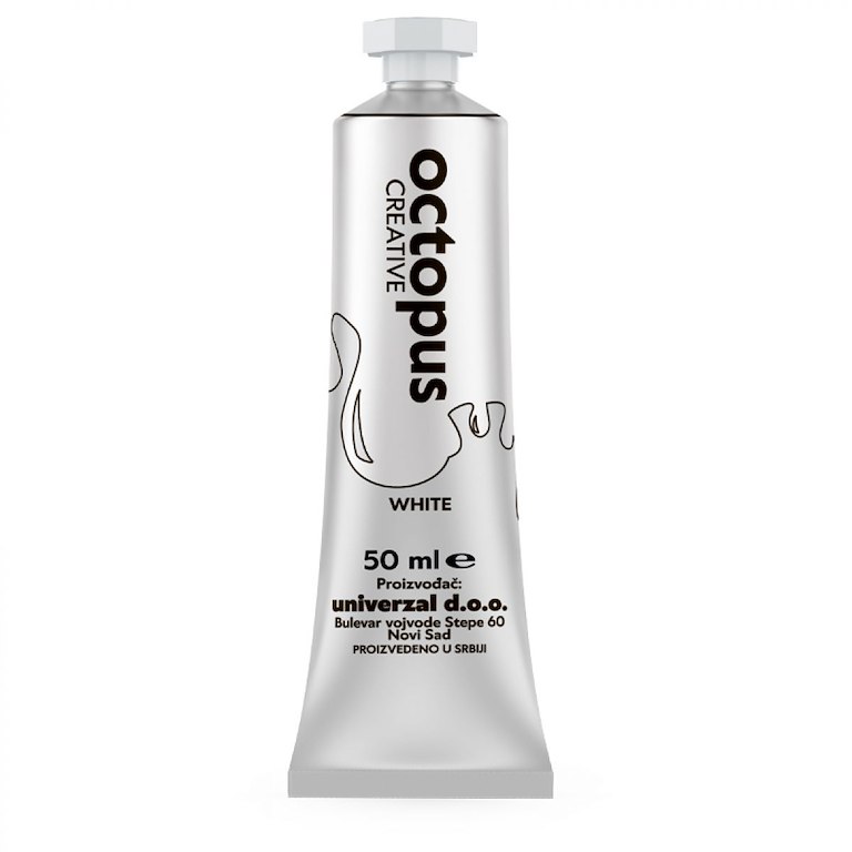 TEMPERA KOMADNO BELA 50ml OCTOPUS UNL-0591