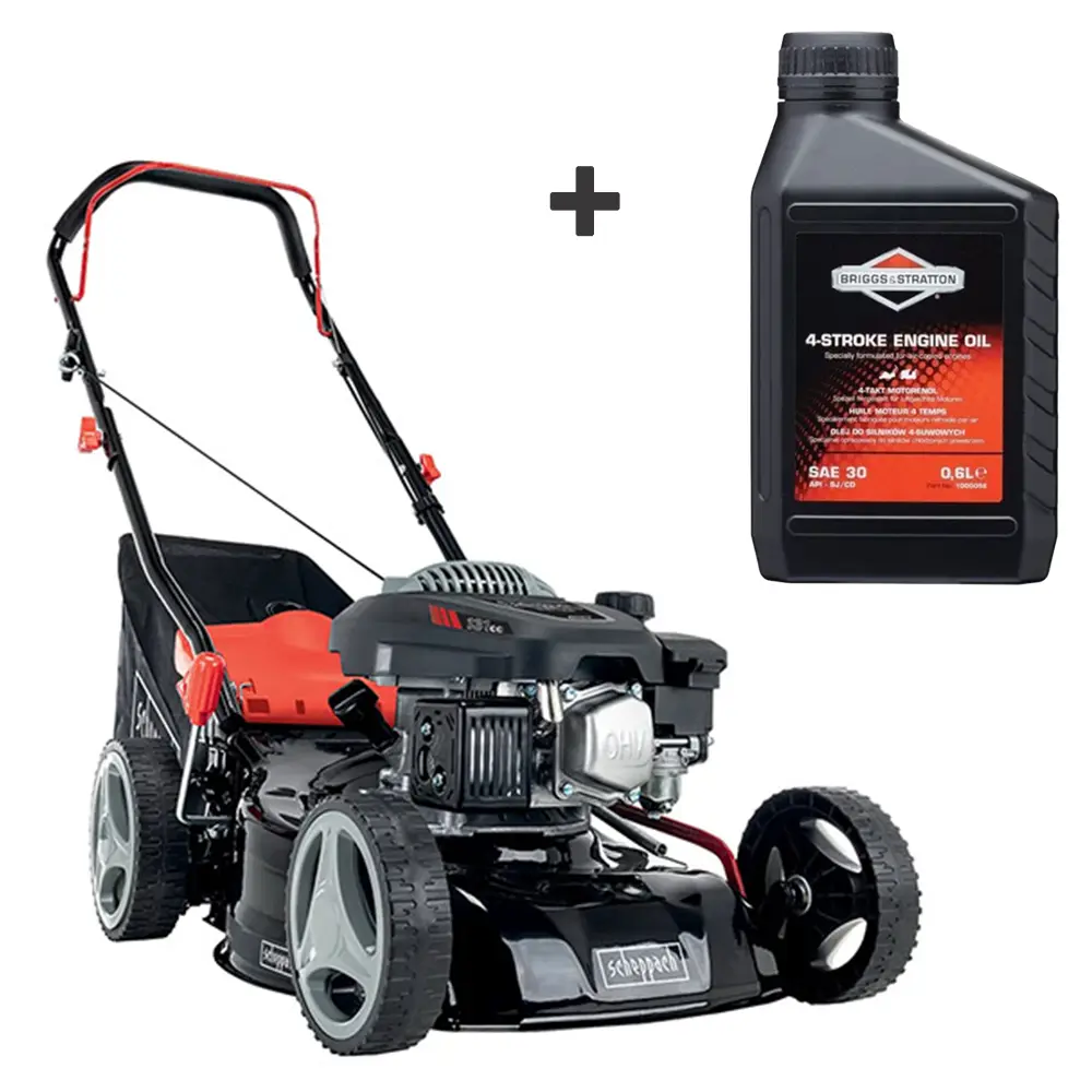 Scheppach Motorna kosilica MP132-42, 2.4kW, 42cm, 45l, + 2 x Briggs&Stratton Ulje za benzinske kosilice 0,6l