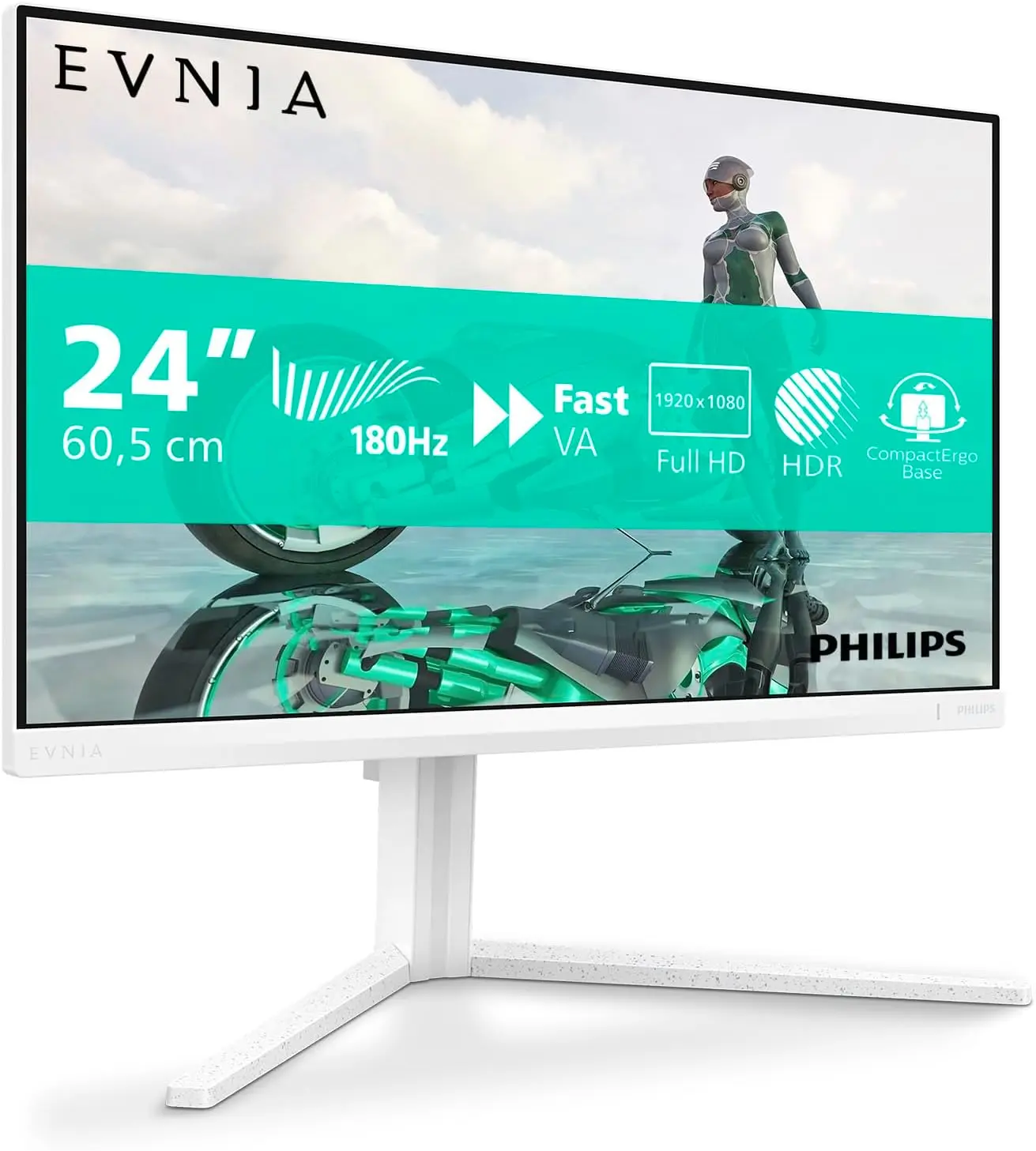 Philips gaming monitor 24M2N3201A/00 23.8"/IPS/1920x1080/180Hz/1ms GtG/HDMIx2,DP/Adaptive sync/Pivot/bela 24M2N3201A/00