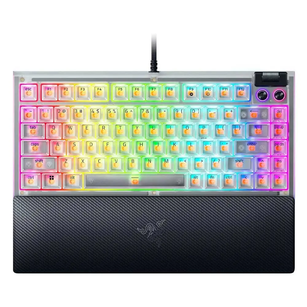 Razer Mehanička gaming tastatura BlackWidow V4 75%, US layout, Bela
