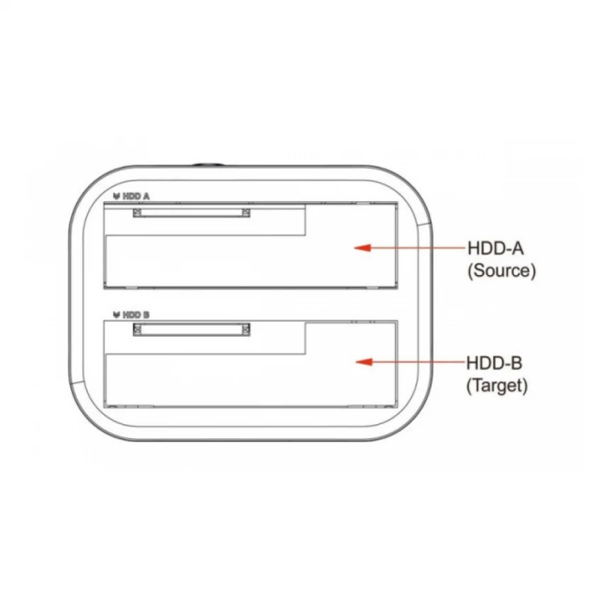 HDD LC-DOCK -U3-III Dupli docking station za 2.5/3.5 SATA USB 3.0 LC-Power Kloniranje (alt. HDDU)