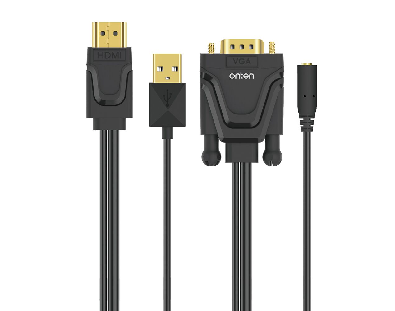 Adapter HDMI na VGA sa audio prikljuckom USB 5V/1A + jack 3.5mm 1.8m (OTN-5137) Onten (MS)