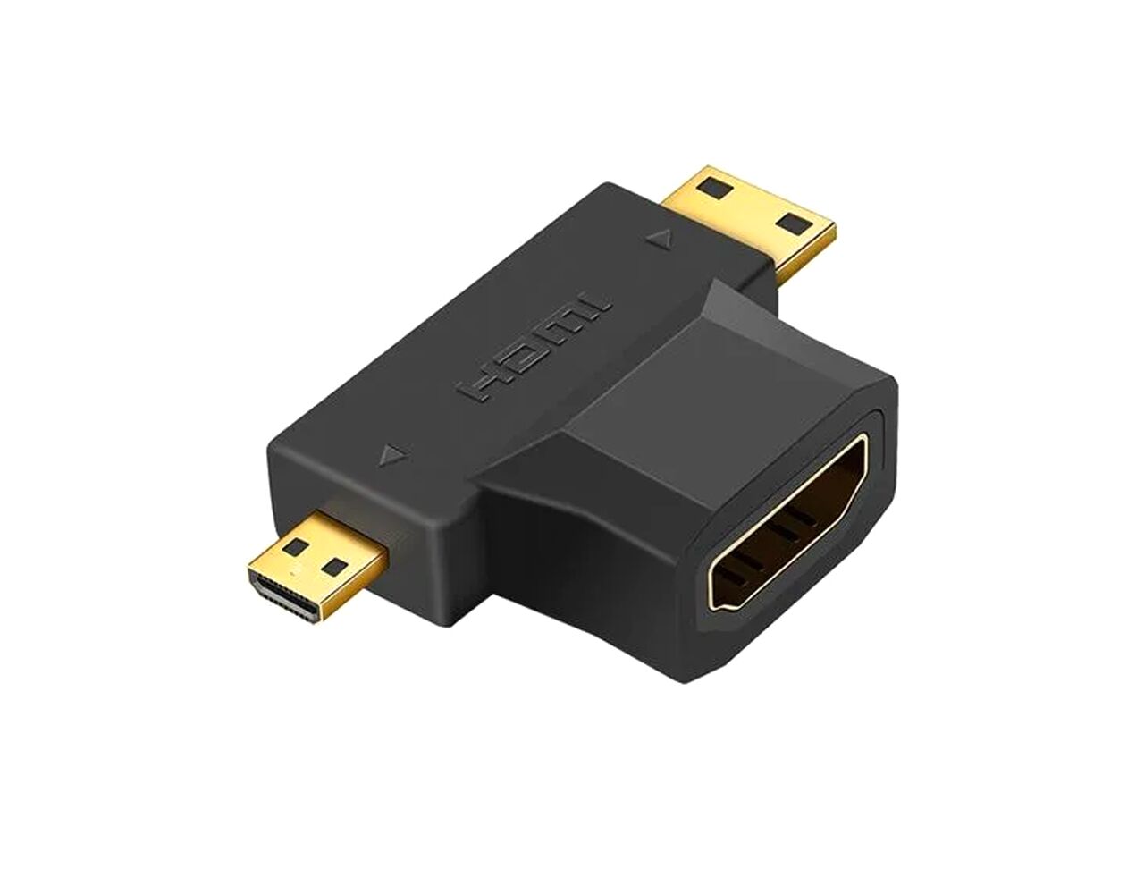 Adapter Mini HDMI + Micro HDMI (muski) na HDMI (zenski) 1.4 4K 30Hz (OTN-HD708) Onten (MS)