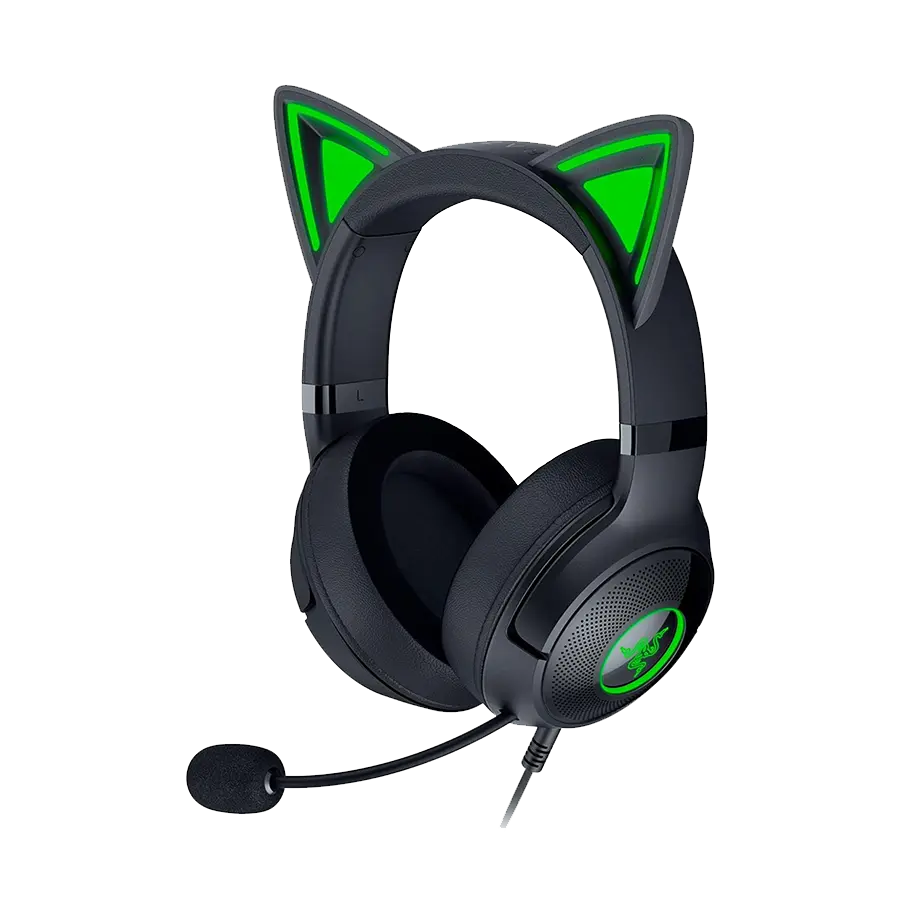 Razer Slušalice Kraken Kitty V2 - USB slušalice sa RGB Kitty Ears - crne - FRML pakovanje RZ04-04730100-R3M1