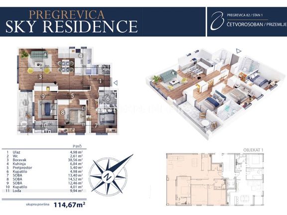 Četvorosoban stan 115m2