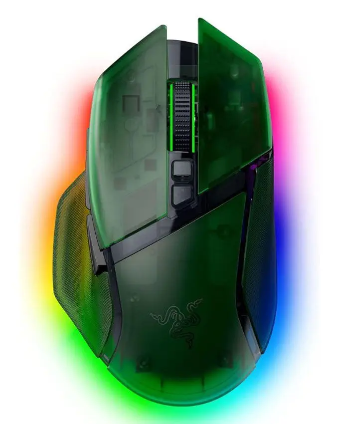 Razer Gaming miš Basilisk V3 Pro 35K, Phantom Green, Zeleni