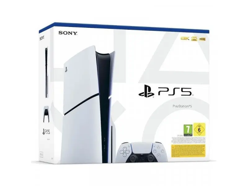 Sony PlayStation 5 Slim konzola, 1TB + DualSense gamepad, Beli