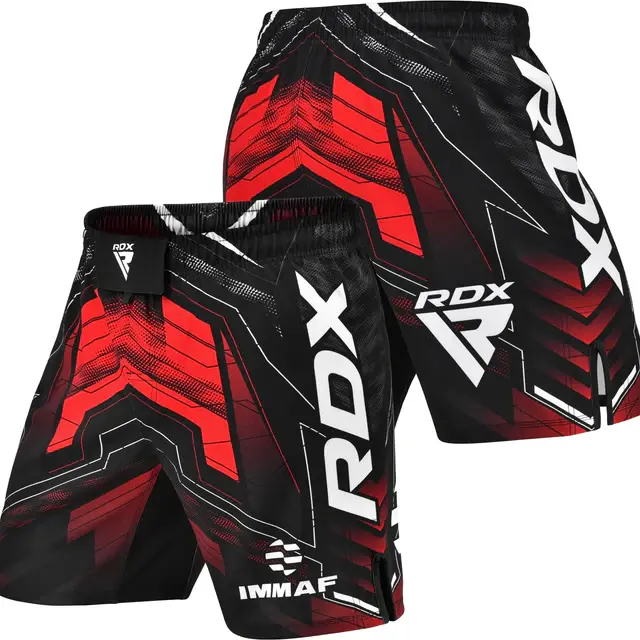 RDX Sports Muški IMMAF odobreni MMA borilački i trening šorc, Crno-plavi