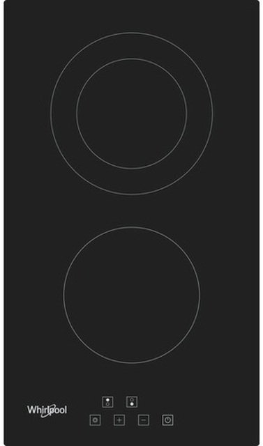 Whirlpool ugradna ploča WRD 6030 B, Staklokeramika, 2 zone kuvanja, 9 nivoa snage, crnaID: EK000839579