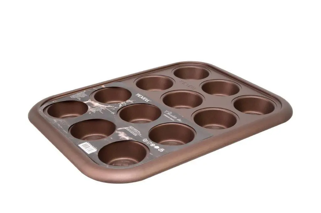 TEXELL Modla za mafine 12 rupa Chocolate TPCH-M240