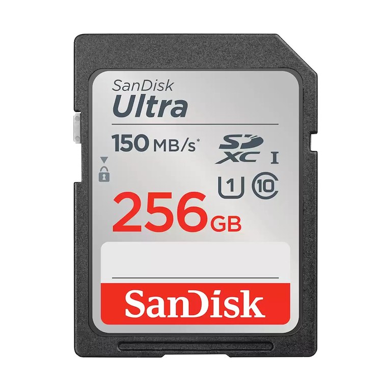 SanDisk SDXC 256GB Ultra 150MB/s Class 10 UHS-IID: EK000839802