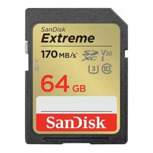SanDisk SDXC 64GB Extreme micro 170MB/s UHS-I Class10 U3 V30+AdID: EK000839810