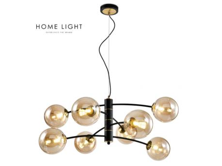HOME LIGHT TALIA 50 LUSTER 8*G9 CRNA/BAKAR