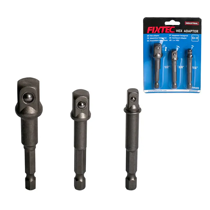 Fixtec Set adaptera za imbus ključeve 1/4" na 1/2" pogon, 3 komada