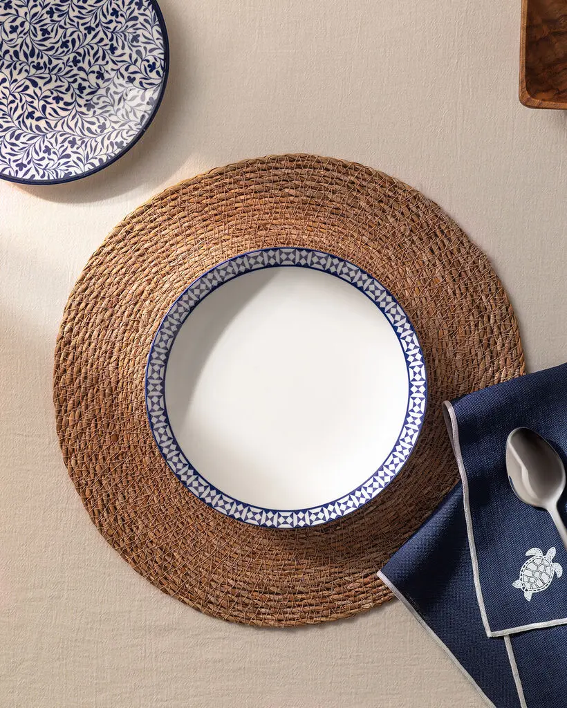 Madame Coco Duboki tanjir Reve Bleu, 21cm, Belo - plavi