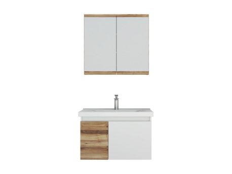 HANAH HOME Set kupatilskog nameštaja (2 komada) Abra 80 Pine White