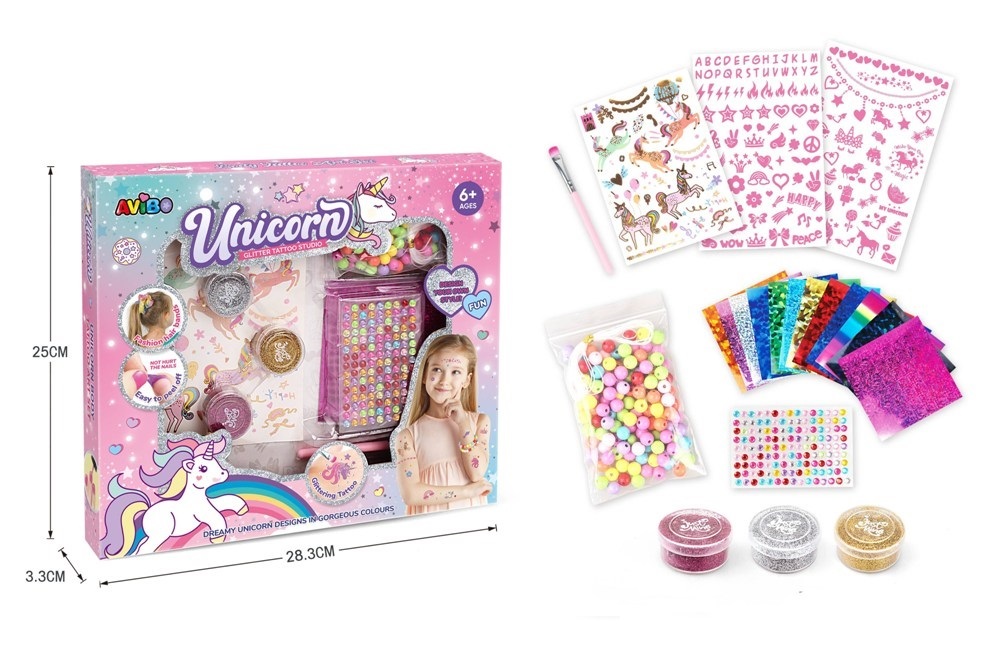 Set za ulepšavanje Glitter Tattoo Set – Tema JednorogID: EK000798165