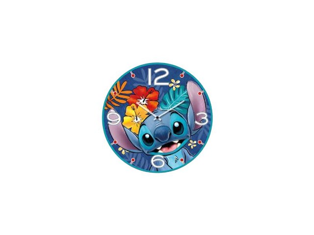 Zidni sat - Disney, Lilo and Stitch, Blue, 35 cm
