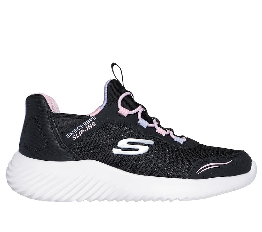 Skechers Patike za devojčice Bounder-Simple Cute, Slip-Ins, 303585L-BLK, Crno-roze