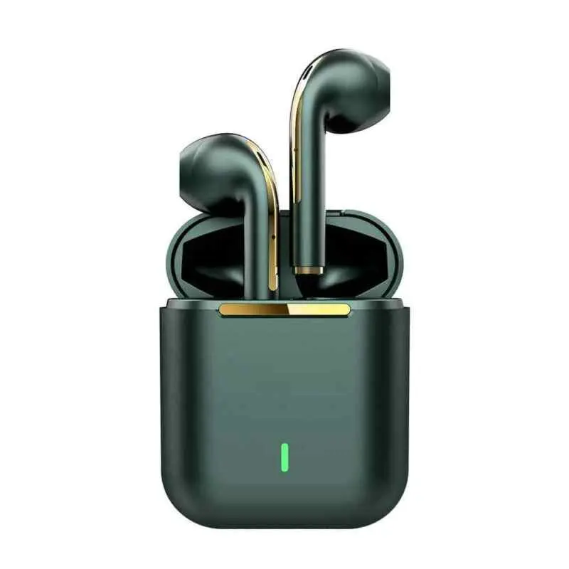 Bluetooth slusalice Earbuds J18 metalik zelene