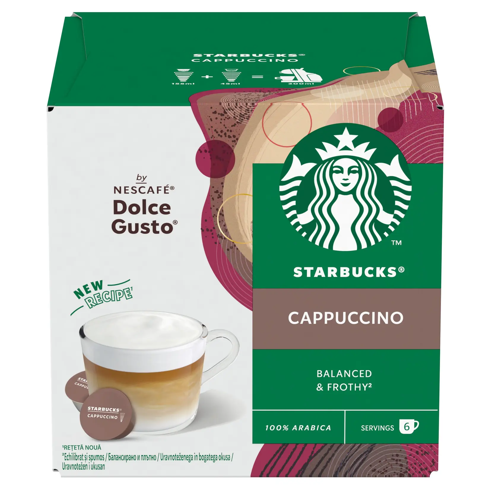 Starbucks Nescafe Dolce Gusto Kapsule za kafu Cappuccino, 12 kapsula, 120g