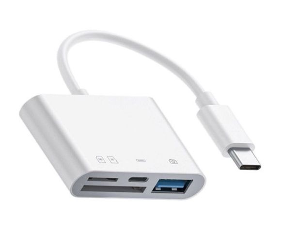 ÄŚitač kartica Kettz 4u1 USB Type C beli