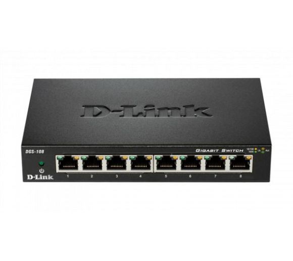 D-Link - LAN Switch D-Link DGS-108GL/E 10/100/1000Mbps 8port Metal Gigabit