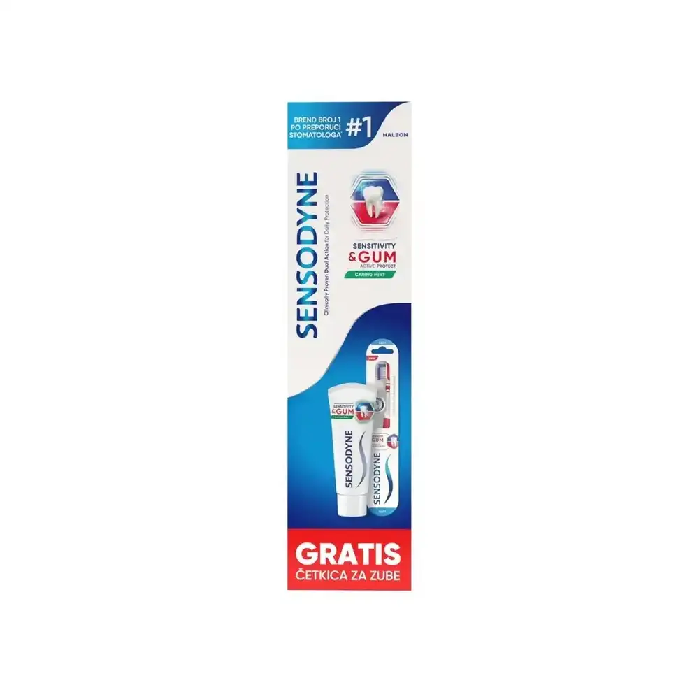Sensodyne Sens&Gum pasta 75ml + Četkica za zube