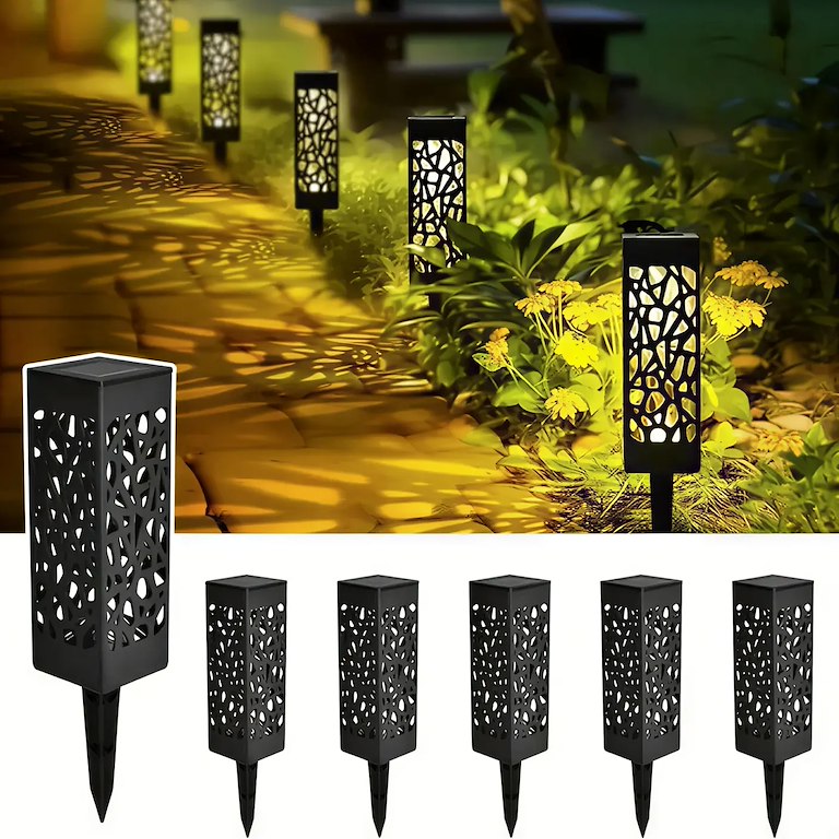 Solarne Ukrasne Lampe za Dvorište - 6 Komada