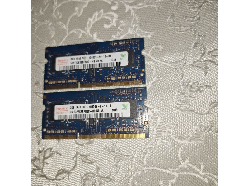 4gb Hynix ddr3 za laptop na 1333mhz(2x2gb)