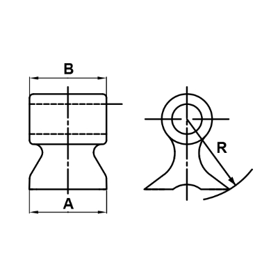 Čekić mulčera d.31 80/70 R=85 dvostrani