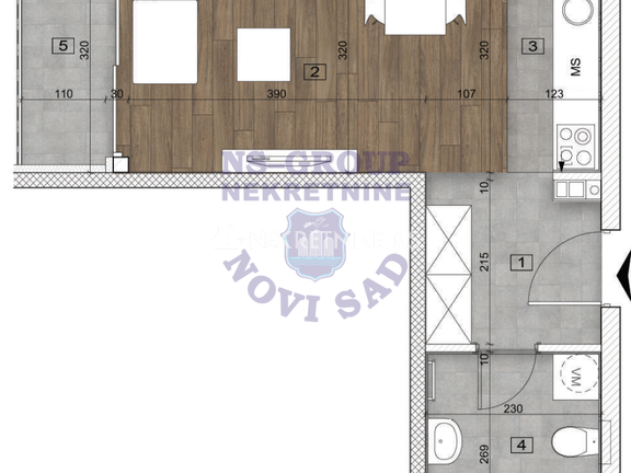 Garsonjera 33m2 Bulevar patrijarha Pavla