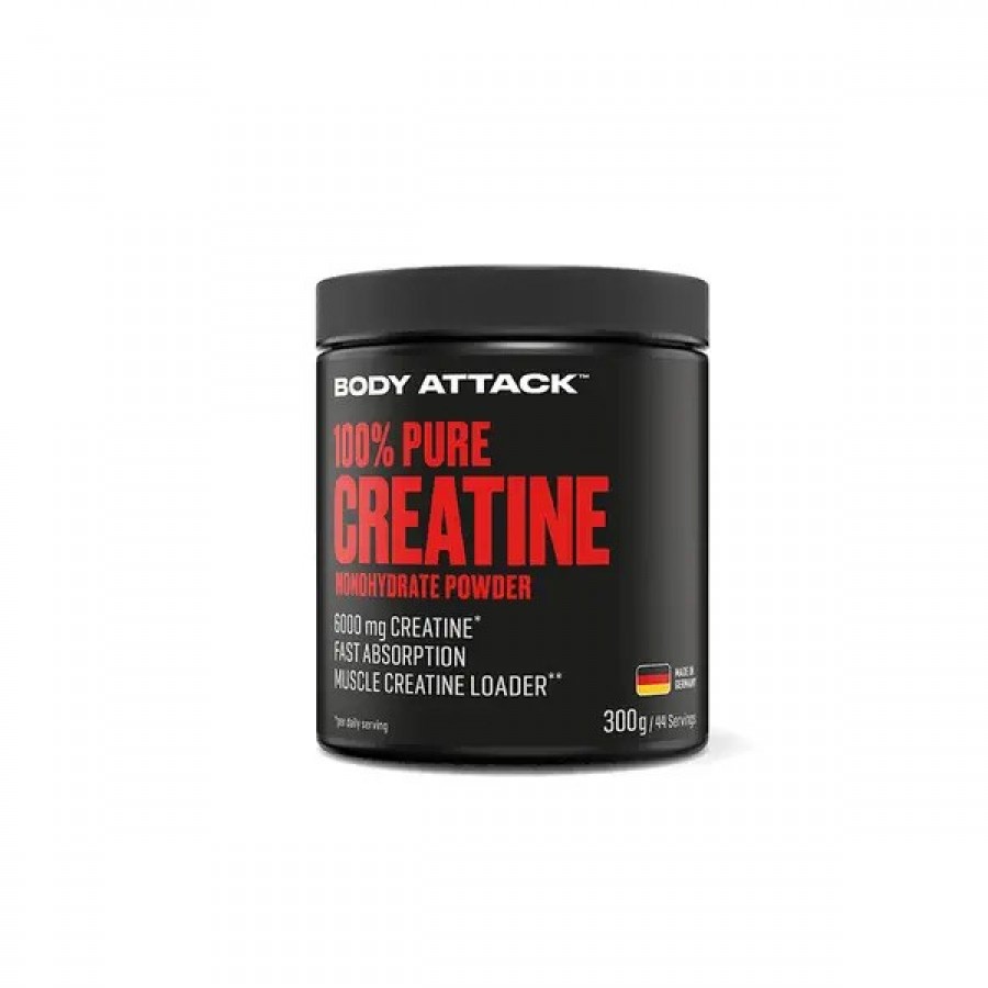 BODY ATTACK 100% Pure Creatine Powder, 300g