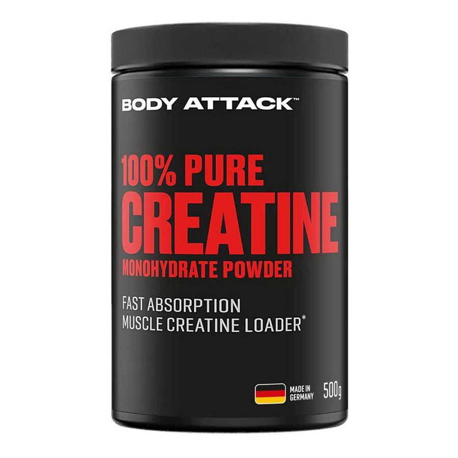 BODY ATTACK 100% Pure Creatine Powder, 500g