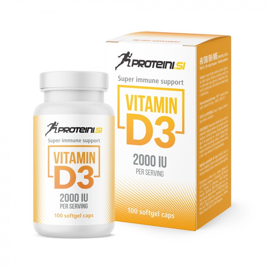 PROTEINI.SI VITAMIN D3 (2000IU), 100 kapsula