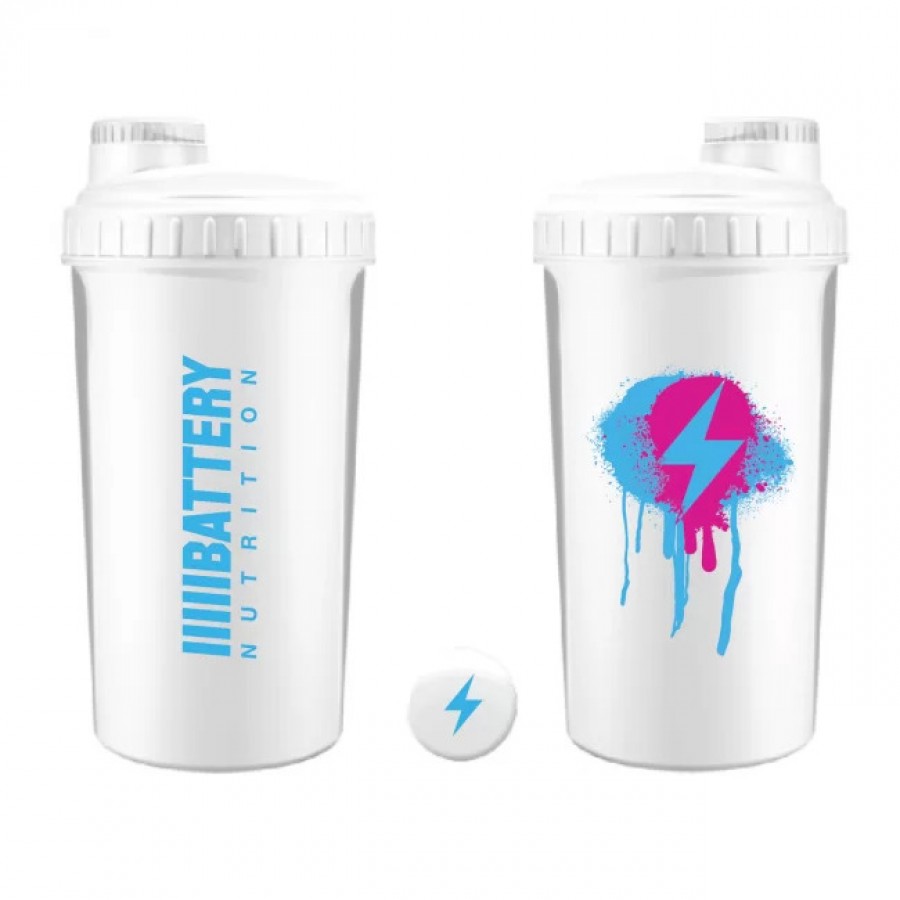 BATTERY REBEL LOGO SHAKER WHITE, 700ml