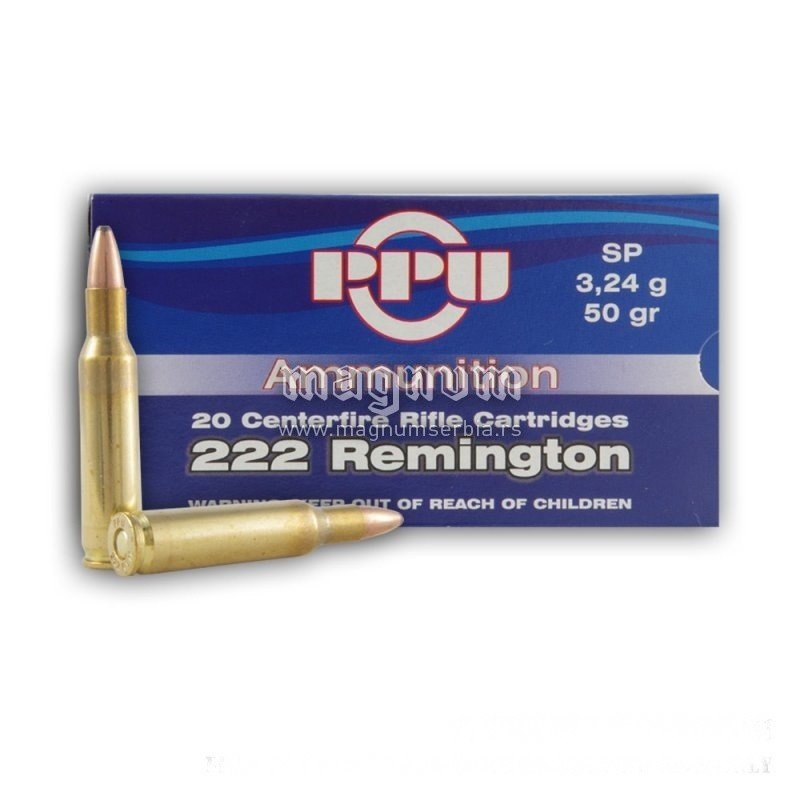 Karabinski metak PPU 222 remington SP 3.24gr