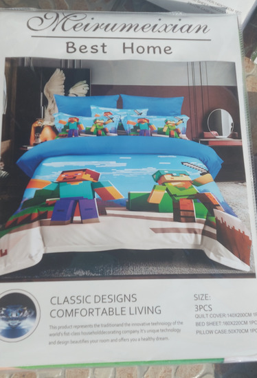 Minecraft 5D dečija singl posteljina - NOVO