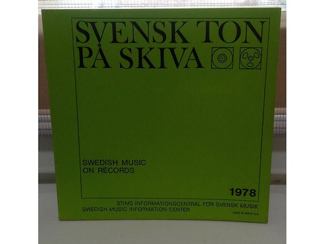 SVENSK TON PA SKIVA, SWEDISH MUSIC ON RECORDS 1978.