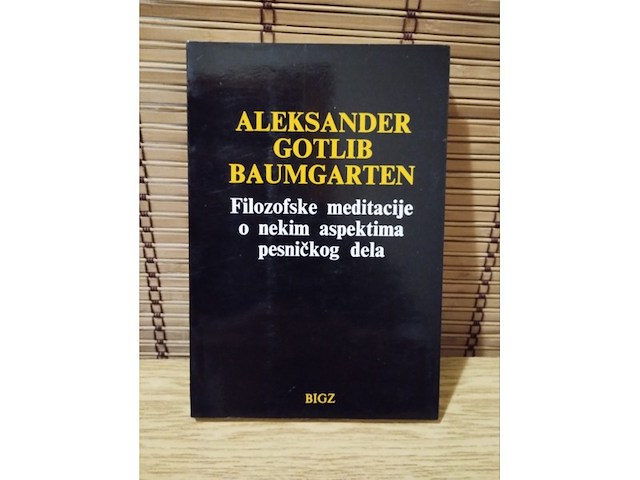 FILOZOFSKE MEDITACIJE O NEKIM ASPEKTIMA PESNIČKOG DELA