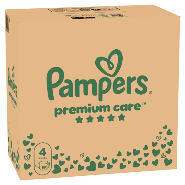 Pampers pelene Prem. Care monthly S4 9-14kg 188kom