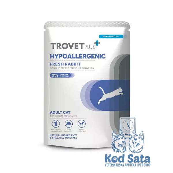 TrovetPlus Hypoallergenic, Hipoalergenski Sosići Za Mačke, Zečetina