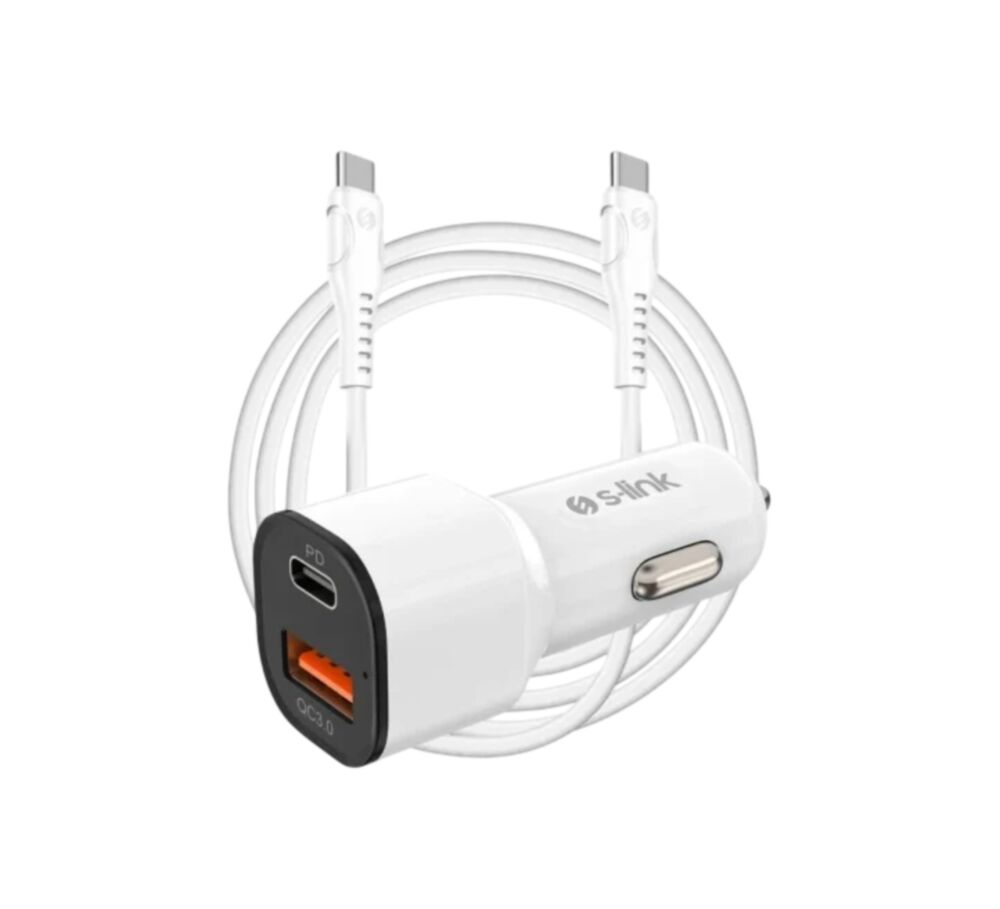 SLINK AUTO PUNJAČ ZA TELEFON SL-EC38PD - 1,3 M